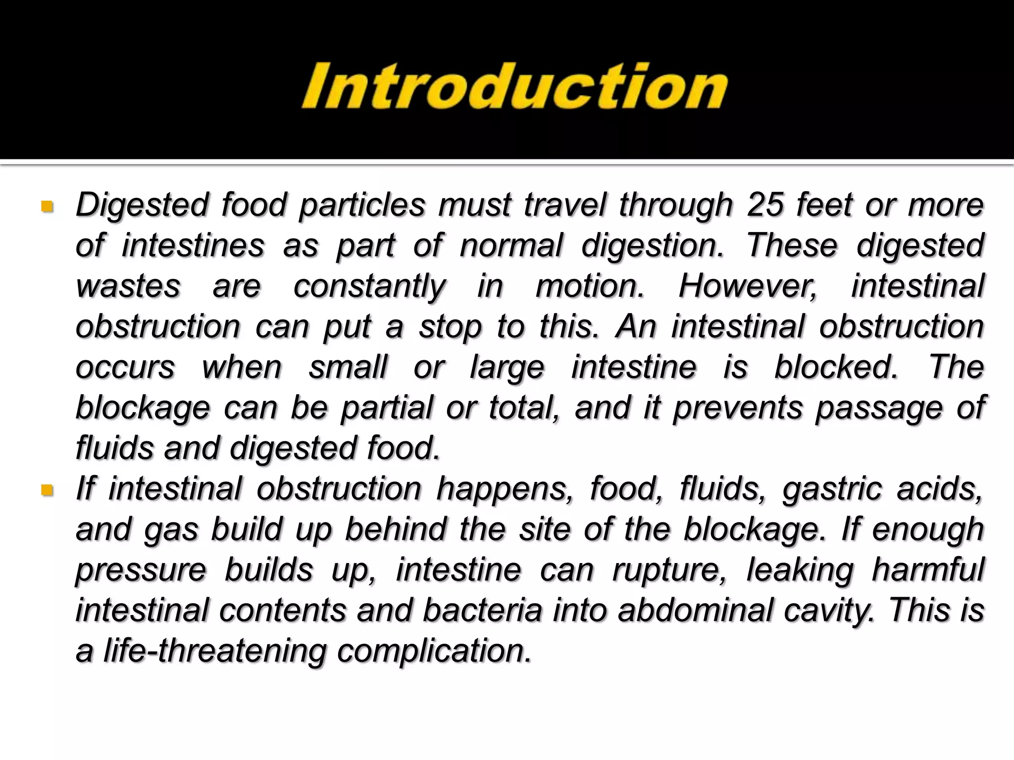 Intestinal Obstruction | PPT