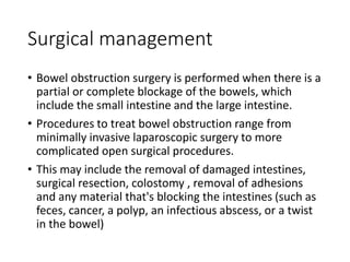 intestinal obstruction in the Intestine.pptx | Digestive Disorders ...