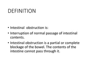 intestinal obstruction in the Intestine.pptx | Digestive Disorders ...