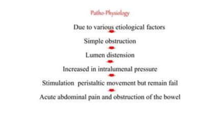INTESTINAL OBSTRUCTION, intestinal disorder.pptx
