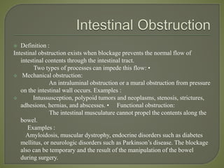 Intestinal obstruction surgery adult health nursing.pptx | Digestive ...