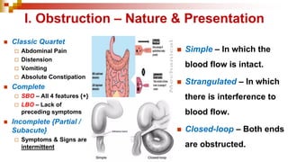 Intestinal Obstruction - Types, C/F & Management | PDF