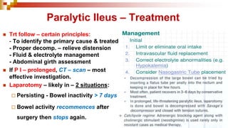 Intestinal Obstruction - Types, C/F & Management | PDF