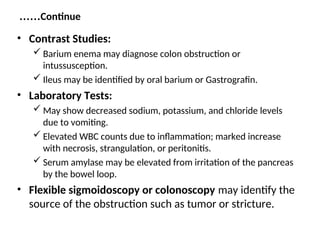 Intestinal Obstruction and it's classification | PPT