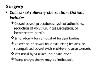 Intestinal Obstruction and it's classification | PPT