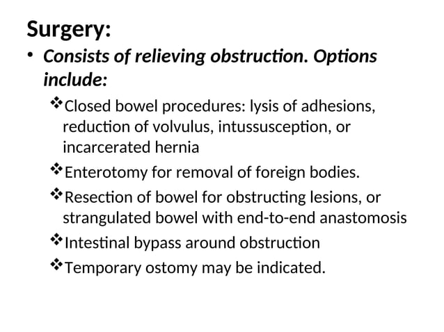 Intestinal Obstruction and it's classification | PPT