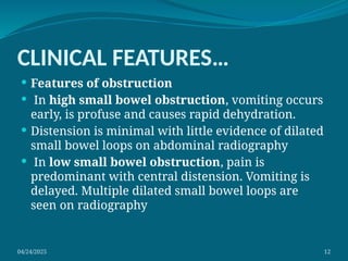 INTESTINAL OBSTRUCTION with the causation and the management | PPTX