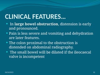 INTESTINAL OBSTRUCTION with the causation and the management | PPTX