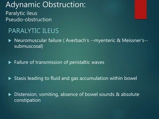 Intestinal obstruction | PPTX