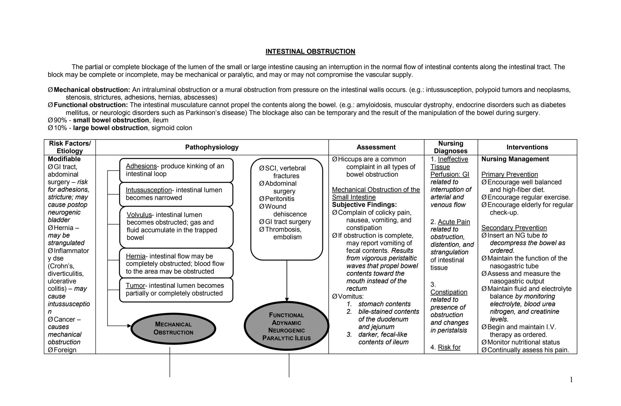 Intestinal Obstruction Ppt