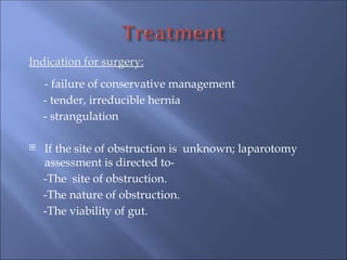intestinal obstruction notes surgical department | PPT