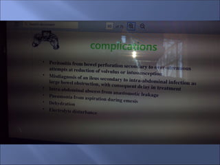 intestinal obstruction notes surgical department | PPT