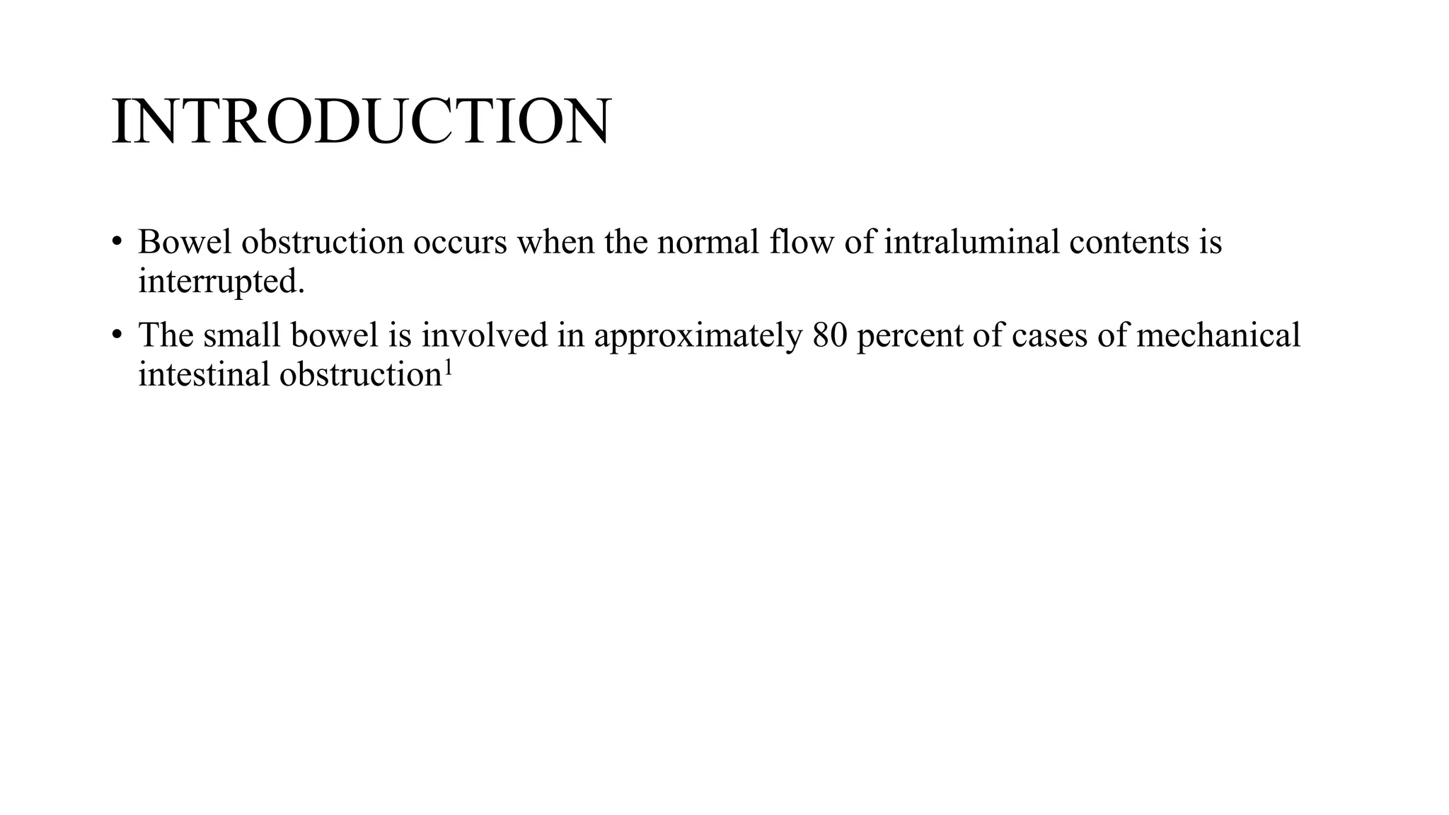 Intestinal Obstruction | PPTX