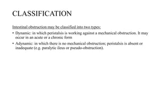Intestinal Obstruction | PPTX