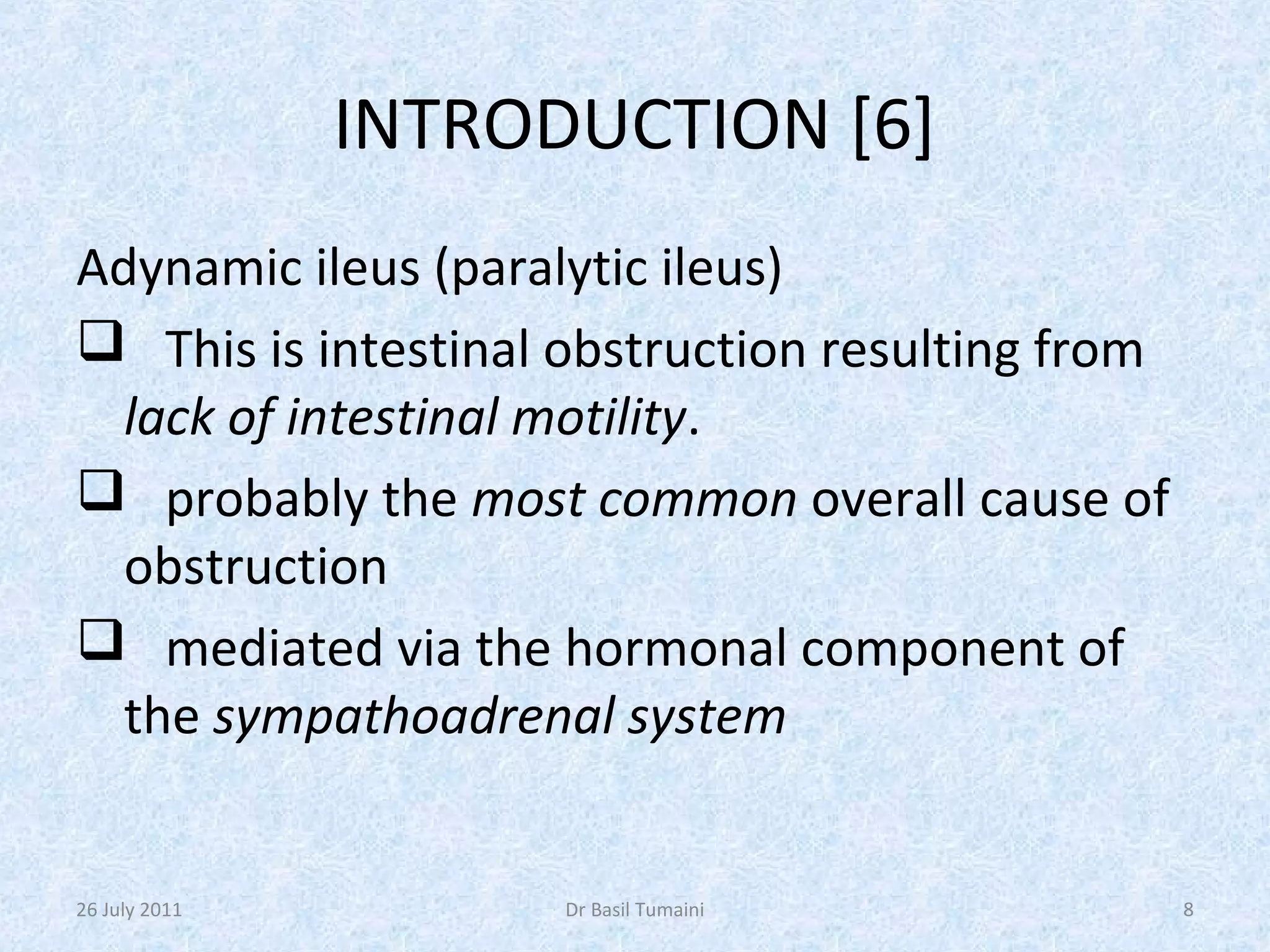 Intestinal obstruction caused by volvulus by dr basil | PPT