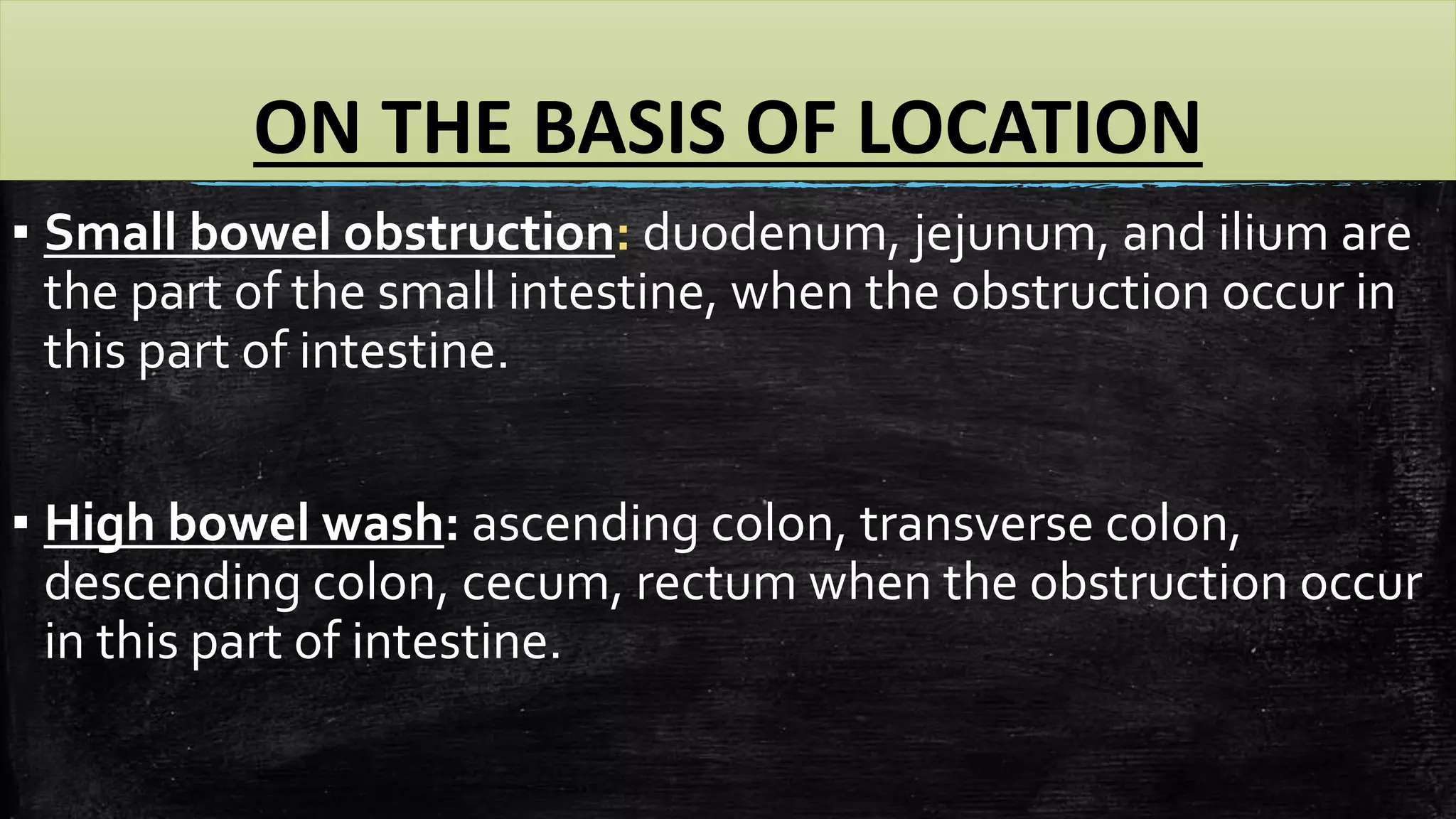 Intestinal obstruction, BOWEL OBSTRUCTION | PPTX