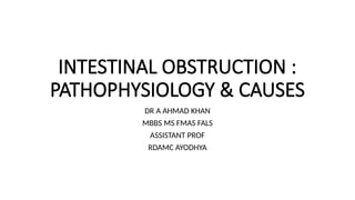 Intestinal obstruction . its pathophysiology and causes. | PPTX
