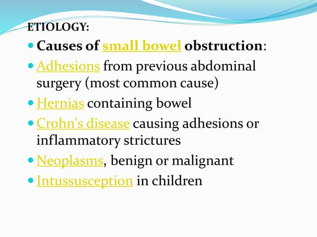 Intestinal obstruction in children ppt | PPTX | Digestive Disorders ...