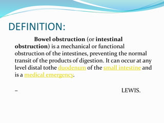 Intestinal obstruction in children ppt | PPT
