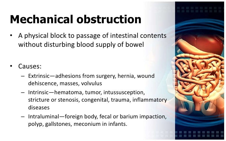Intestinal obstruction (volvulus) in geriatric patient