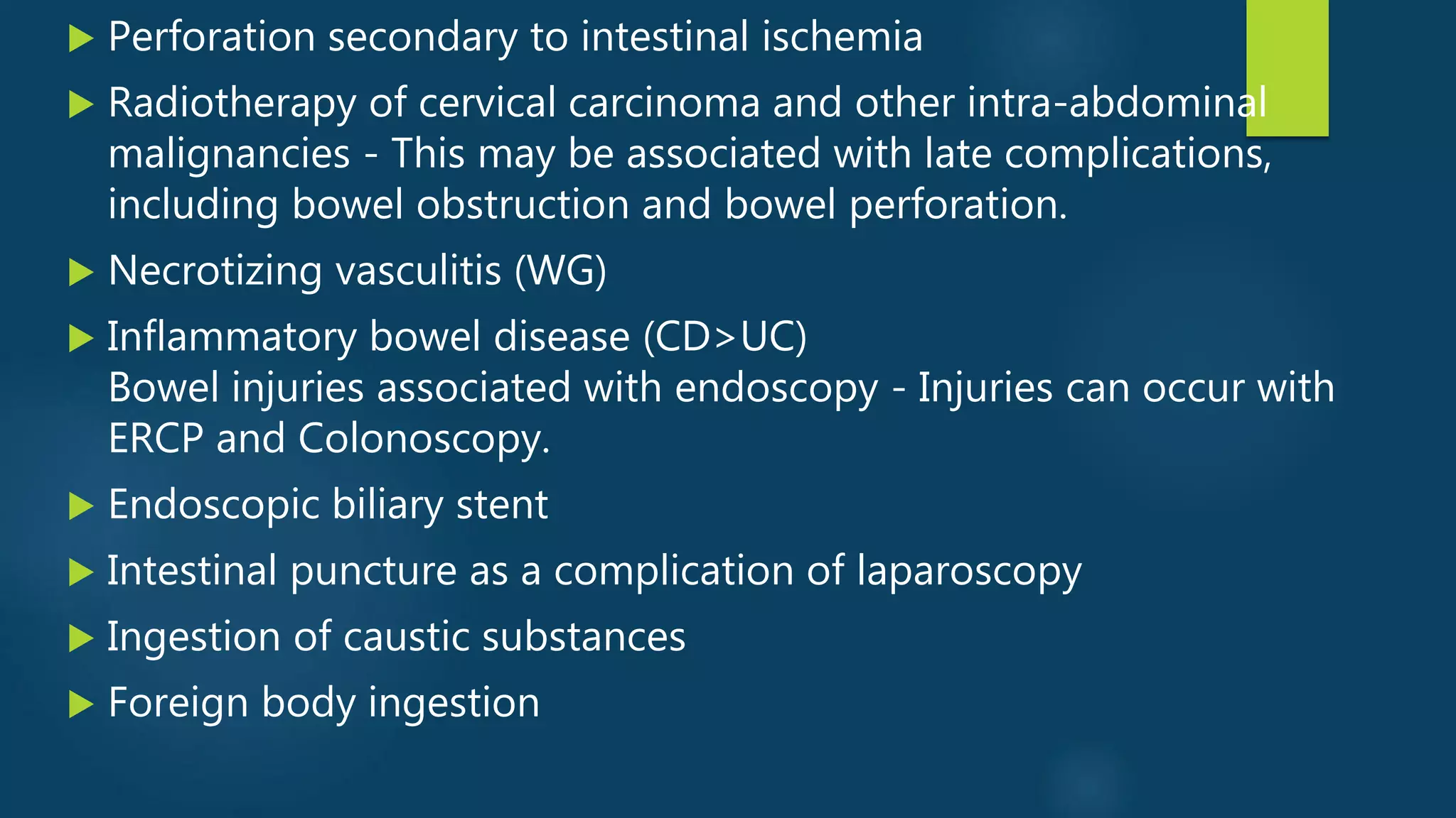 Intestinal perforation | PPTX