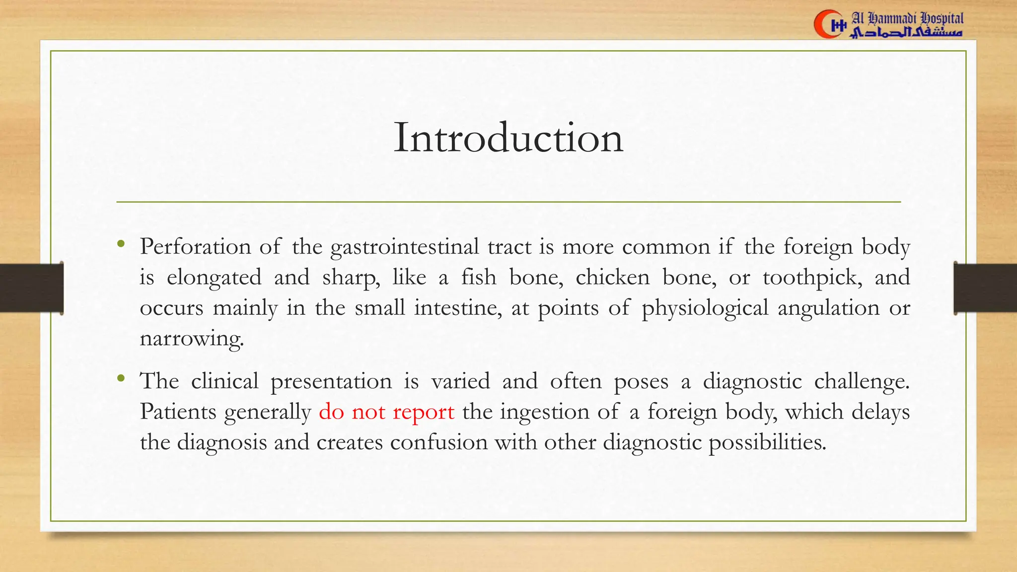 Intestinal perforation secondary to foreign body .pptx
