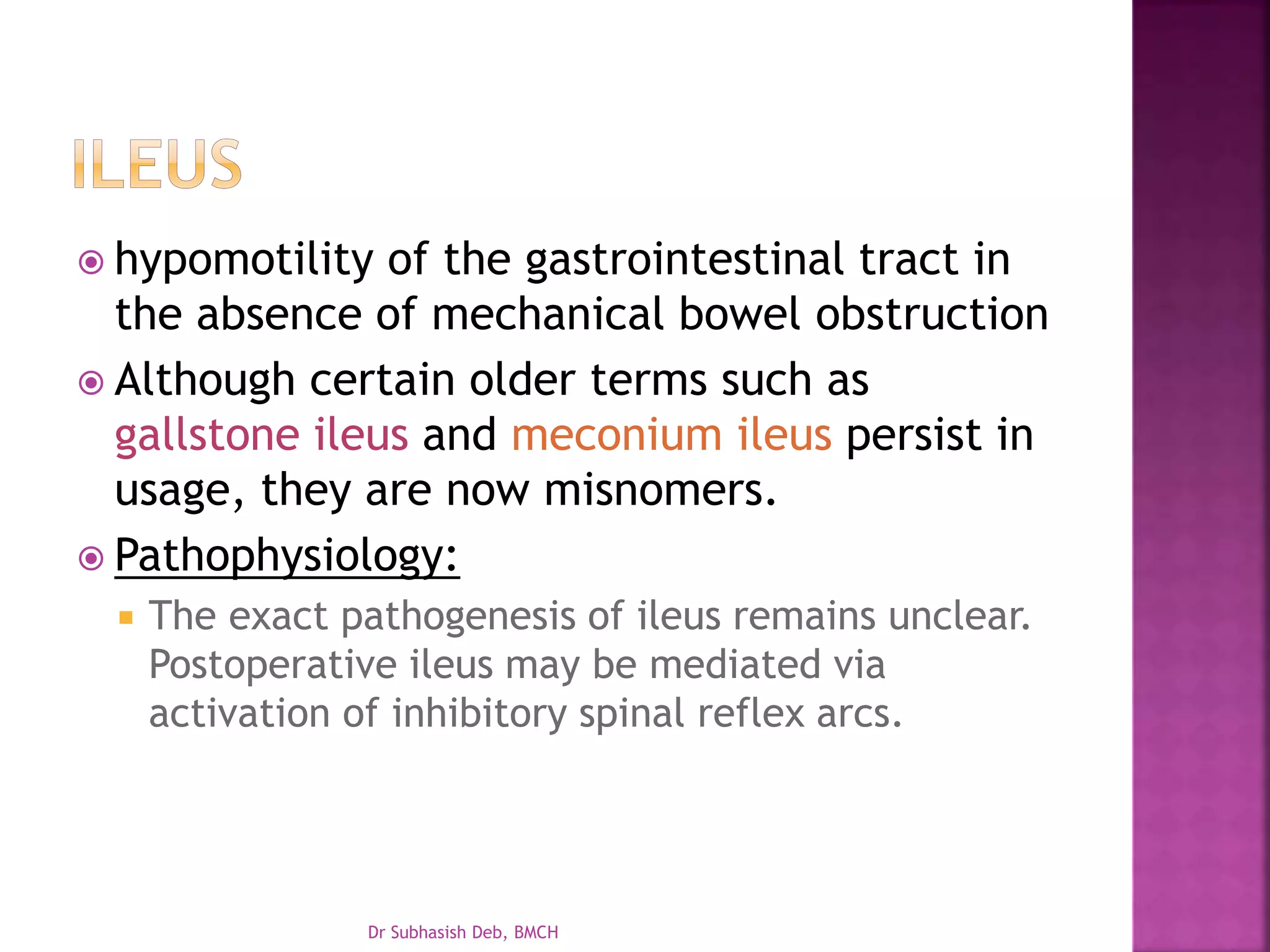 Intestinal peristalsis physiology and motility disorders | PPTX