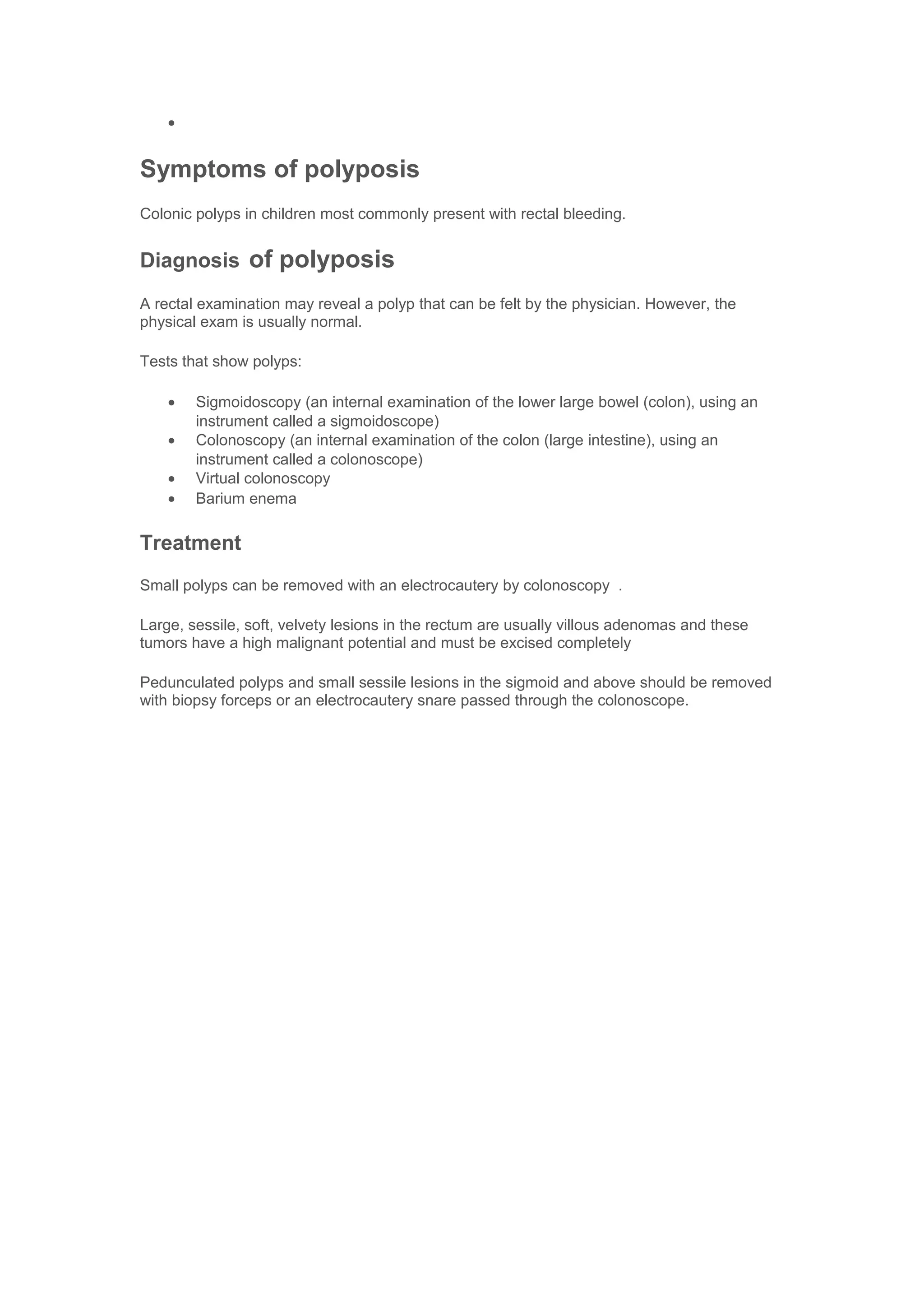 Intestinal polyposis syndromes | DOC