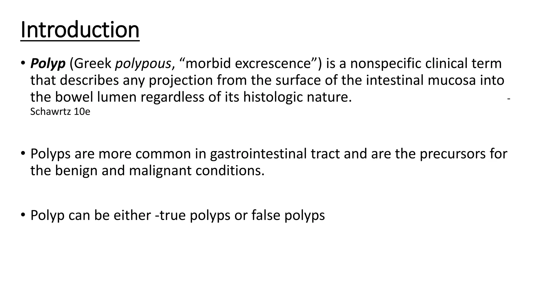 Intestinal polyps | PPTX | Digestive Disorders | Diseases and Conditions