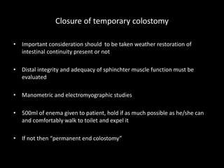 Intestinal stoma( COLOSTOMY) | PPTX