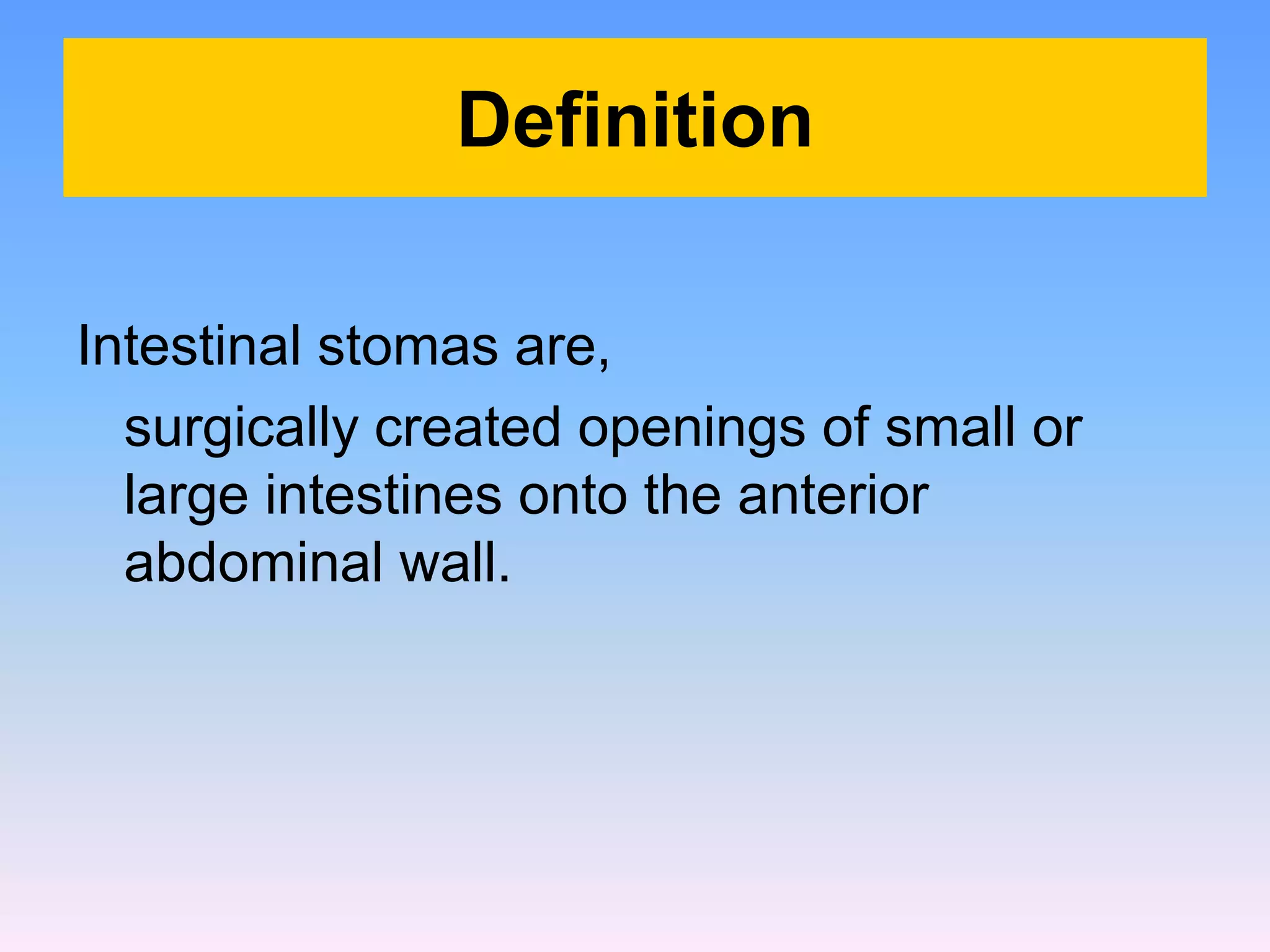 Intestinal stomas | PDF