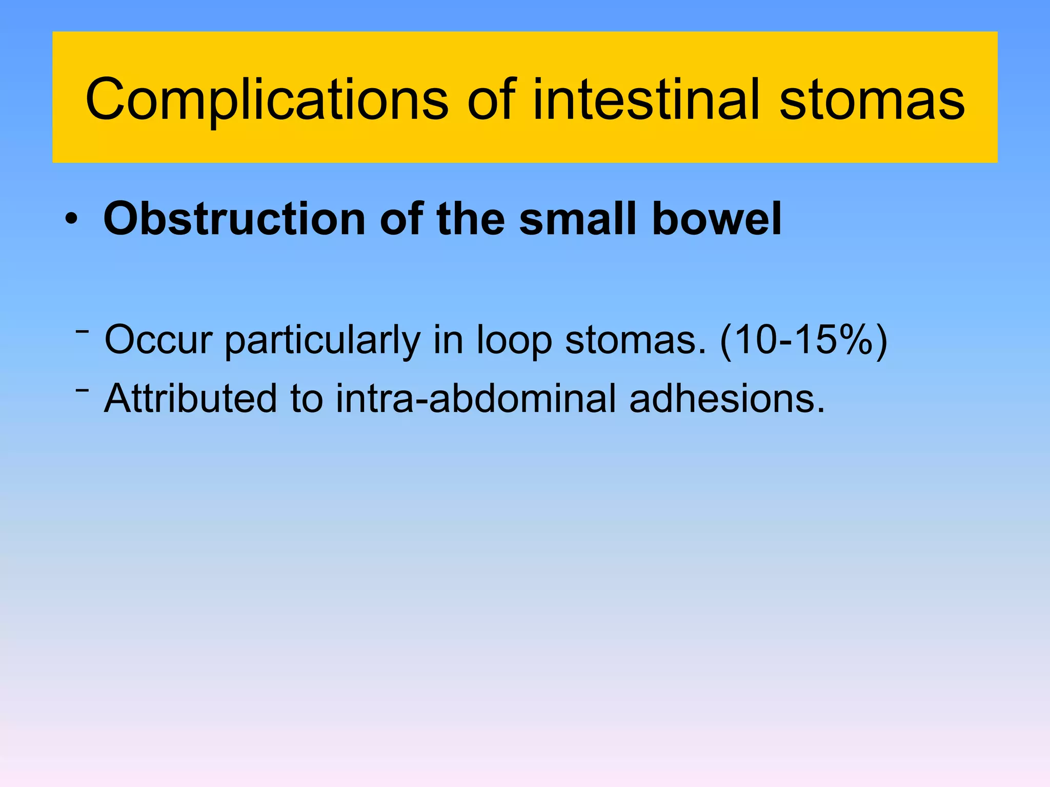 Intestinal stomas | PDF