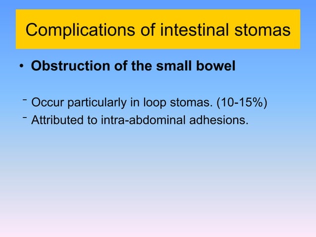 Intestinal stomas | PDF