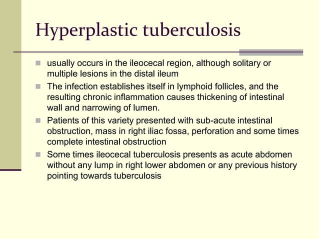 Intestinal tuberculosis | PPT