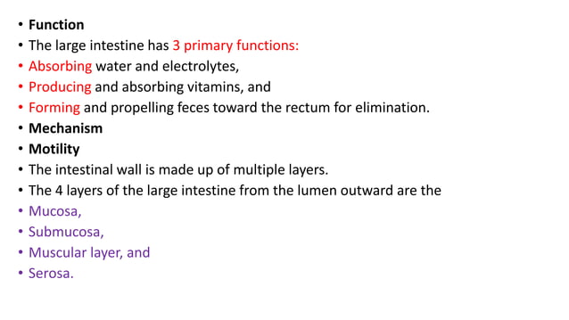 DISORDER OR LARGE INTESTINE | PPT