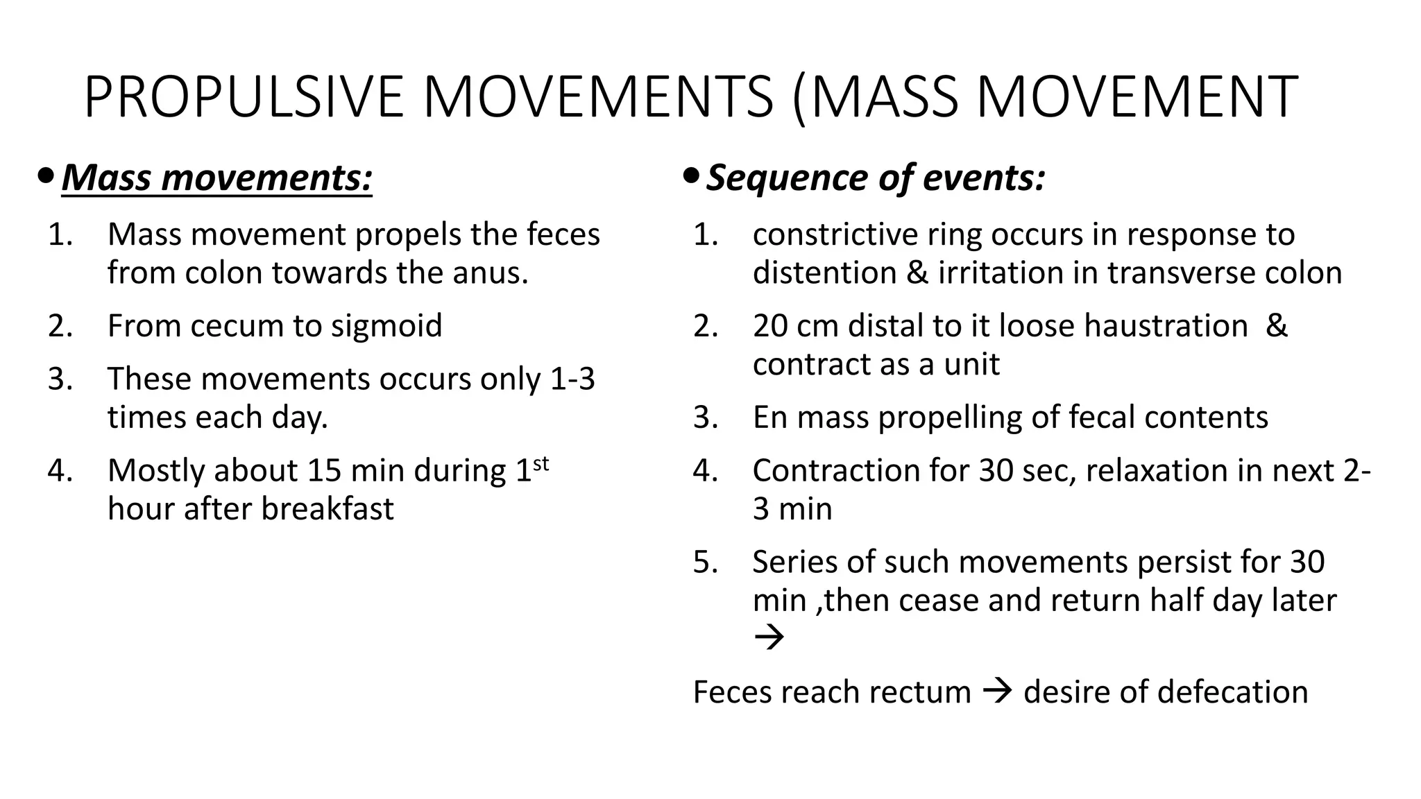 Intestines(movements and secretions of small and large intestines ) The ...