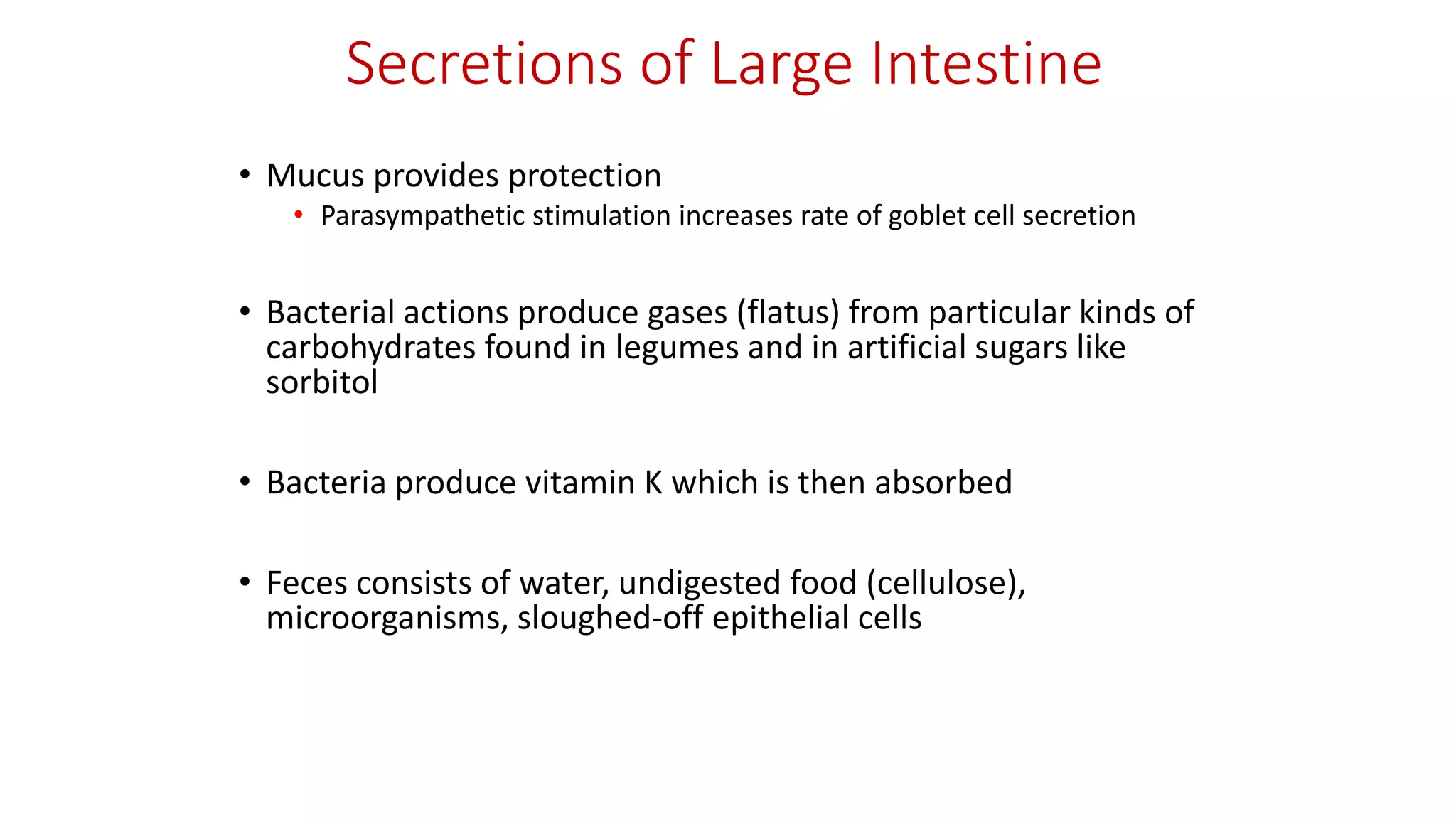 Intestines(movements and secretions of small and large intestines ) The ...