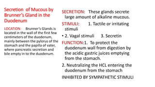 Intestines(movements and secretions of small and large intestines ) The ...