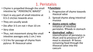 Intestines(movements and secretions of small and large intestines ) The ...
