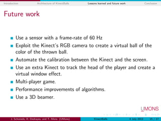 KinectBalls: An Interactive Tool for Ball Throwing Games | PDF