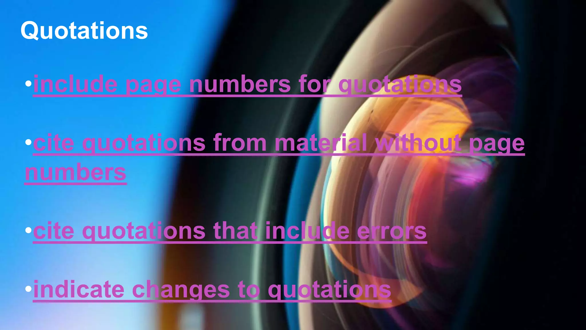 In text citation. apa audio visual | PPTX