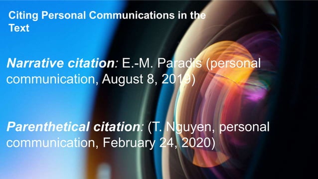 In text citation. apa audio visual | PPT
