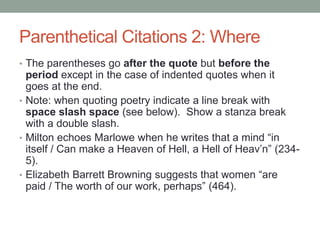 In text citations and integrating sources | PPTX | Poetry | Books and ...