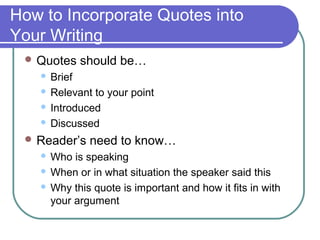 In Text Citations MLA | PPT