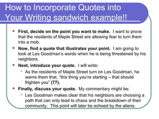 In Text Citations MLA | PPT