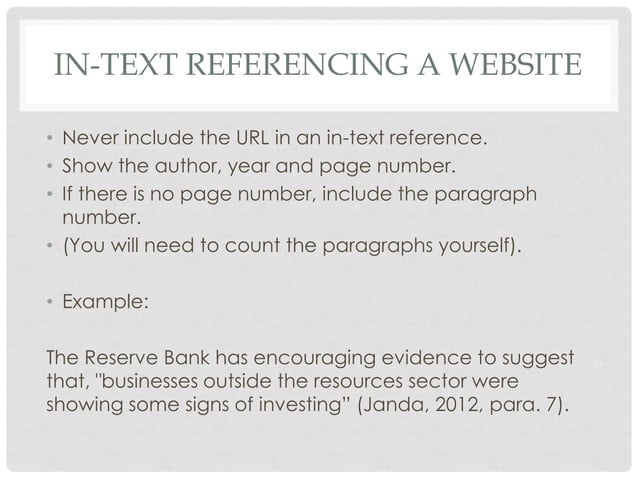 Intext referencing and bibliographies 2014 terrace | PPTX