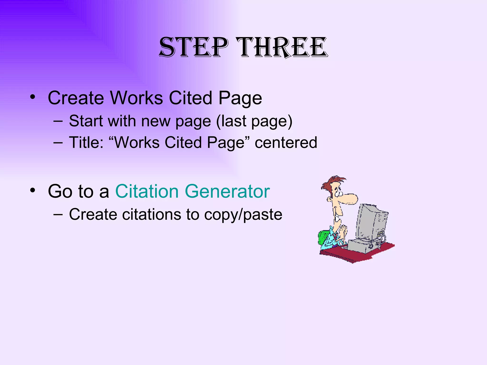 In Text and Works Cited Help | PPT