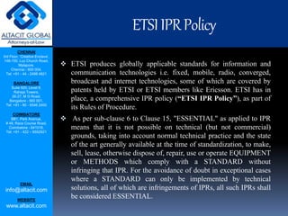 Intex vs. ericsson | PPT
