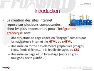 Intégration graphique en XHTML / CSS