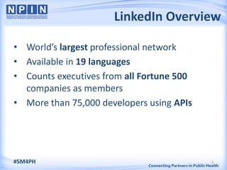 In the Know: LinkedIn & SlideShare for Public Health Webcast ...